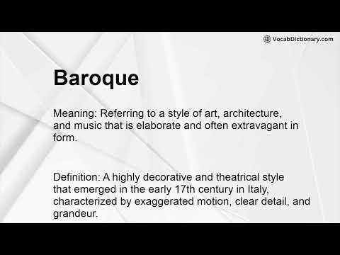 Baroque Meaning