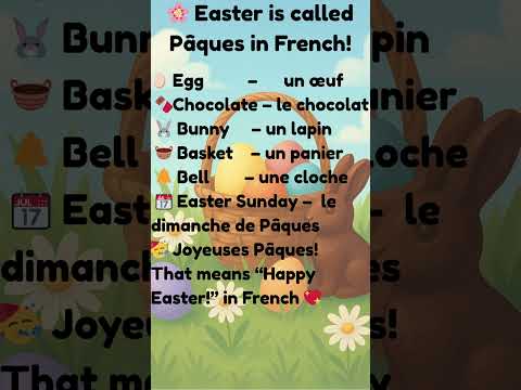 Easter in French 🇫🇷🐰 | Learn Fun French Words for Pâques! (With Pronunciation) #learnfrench #shorts