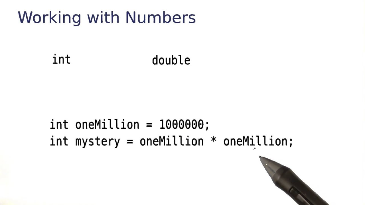 Working with Numbers - Intro to Java Programming