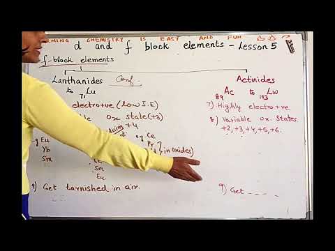 Lesson 5- d and f block elements ( comparison of lanthanides and actinides)