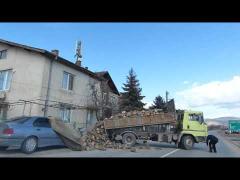 Winter wood delivery in Sofia, Bulgaria