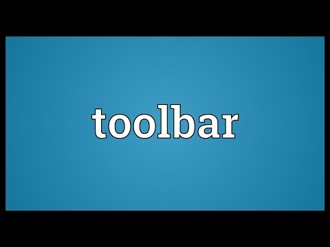 Toolbar Meaning