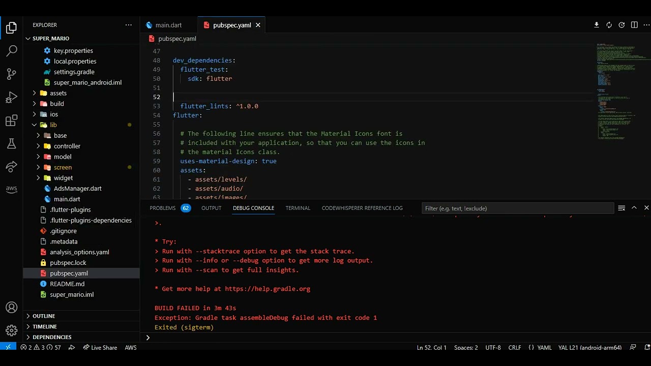 learn flutter, What went wrong: Execution failed for task ':app:checkDebugDuplicateClasses'.