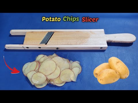 How to Make Crispy Potato Chips at Home !! Chips Cutting Machine !! chips cutter !! potato slicer