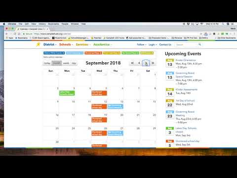 Use the CUSD Web Calendar