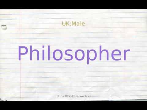 How to pronounce philosopher