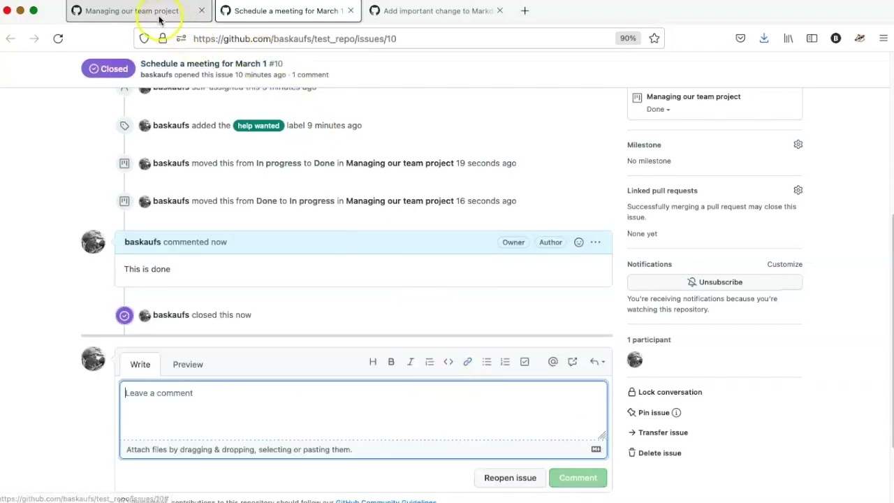 042d Managing a GitHub project