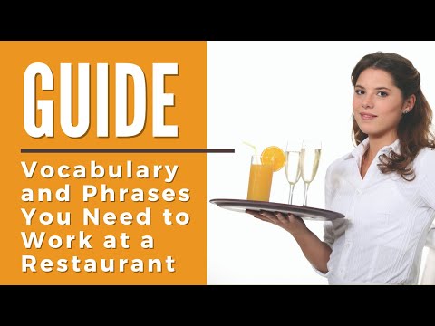 Speaking in Spanish | Restaurant Vocabulary | Waiter Training