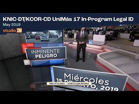 KNIC-DT/KCOR-CD UniMás 17 In-Program Legal ID, 5/2019