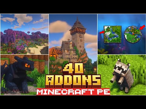 🥇BEST 40 ADDONS for BEDROCK | MINECRAFT PE +1.21 #addons