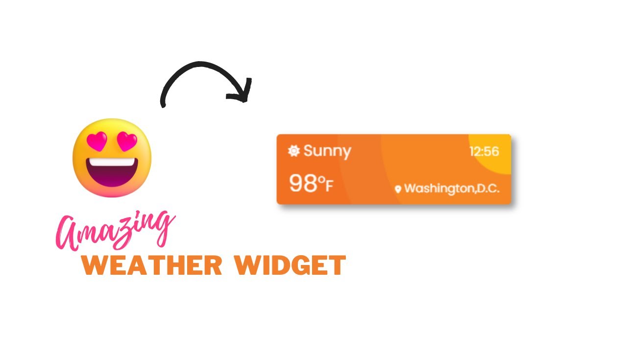 Amazing Weather Widget Using HTML & CSS with Animations!