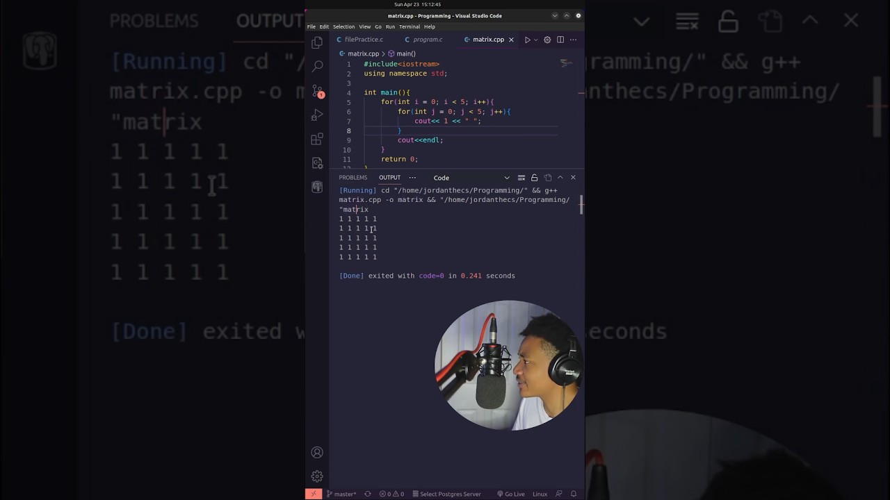2D Arrays (matrices) in C++