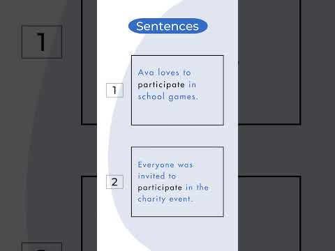 "Participate" Meaning & Example Sentences #shorts #viral #englishmeaning #englishvocabulary