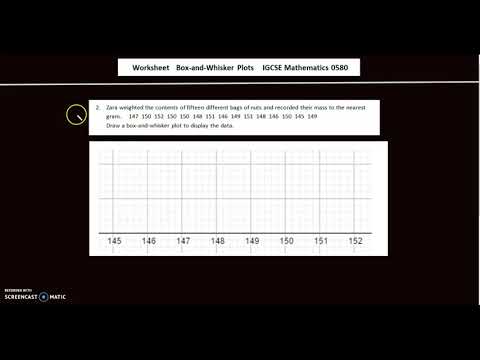 IGCSE Math 0580 Topic 45/50 : Box and Whisker Plots [Worksheet in description]
