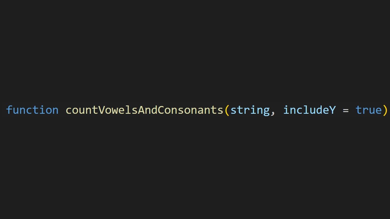Checking For Vowels/Consonants In a string