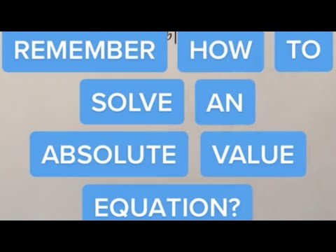 Solving an Absolute Value Equation on the SAT