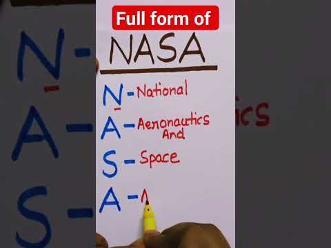#Full form of NASA........