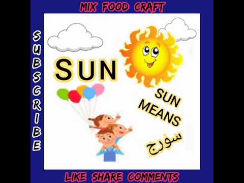 words and meaning sun. moon.cloud.wind.stars.4