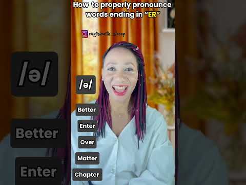 HOW TO PROPERLY PRONOUNCE WORDS ENDING IN ‘ER’. #english #reels #learnenglish