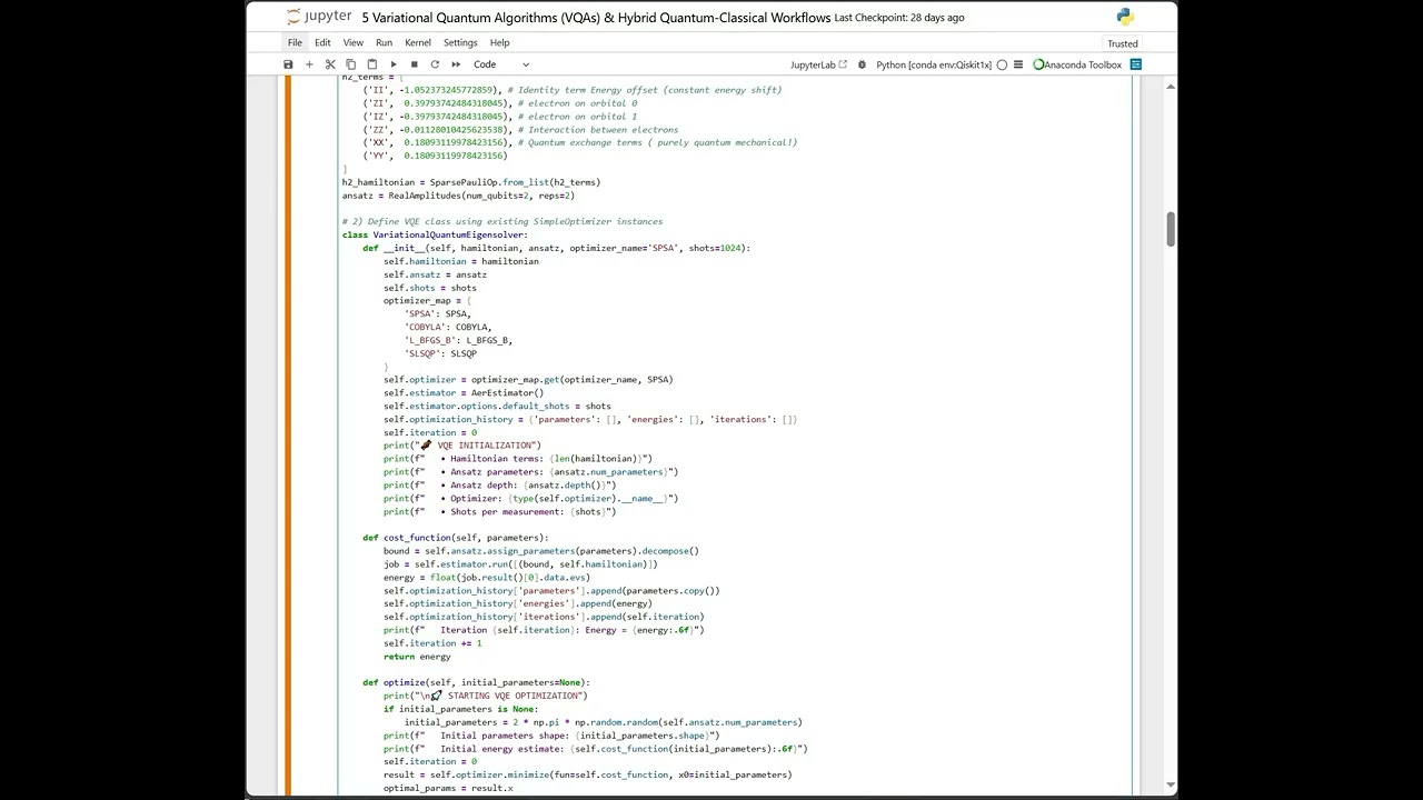 5 Quantum Variational Algorithms: VQE