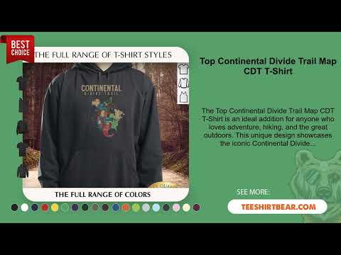 Top Continental Divide Trail Map CDT T-Shirt