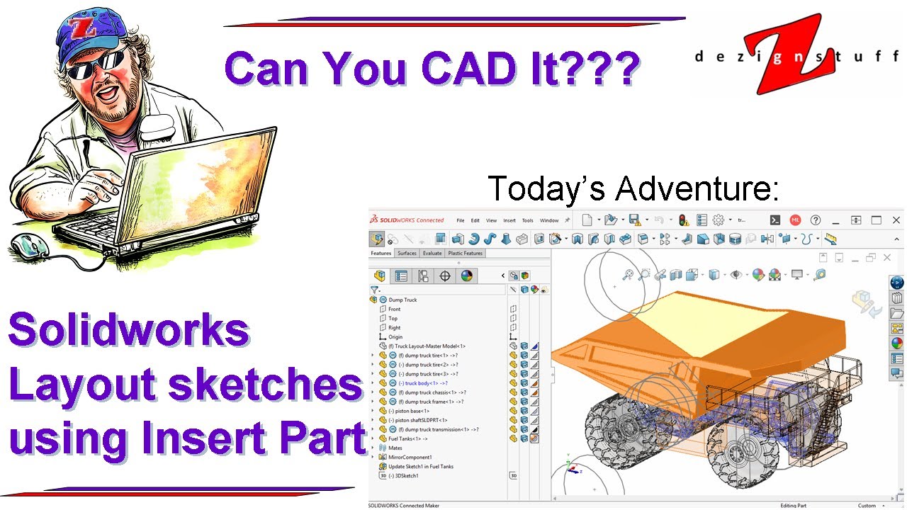 Solidworks Layout sketch techniques using Insert Part