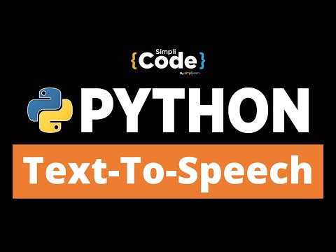 How To Convert Text To Speech in Python? | Text to Speech Converter Using Python | SimpliCode