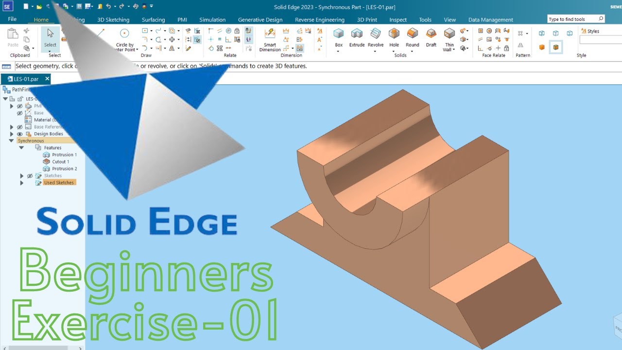 SOLID EDGE BEGINNERS TUTORIAL EXERCISE-01