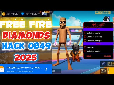 FREE FIRE DIAMOND HACK || FREE FIRE NEW MOD MENU OB49 || UNLIMITED DIAMOND SCRIPT MOD APK 2025