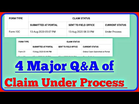 4 Major Q&A of claim under process | Why epfo taking long time to settled claim | claim under Proces