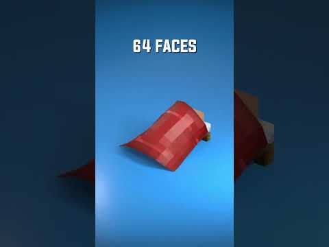 from 1 face to 16 384 faces.What happened at the end?
