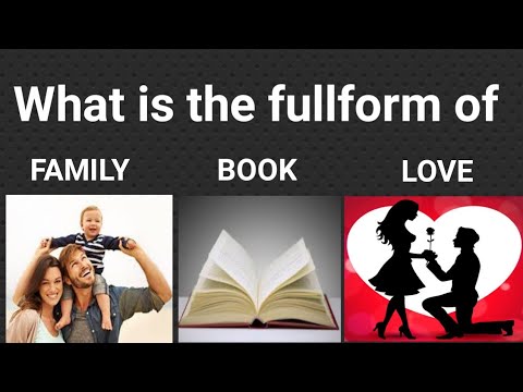 What is the fullform of FAMILY, BOOK and LOVE?😛|zha karam|Tamil