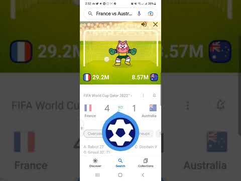 Playing World Cup Mini Game by Google App Fo Free!