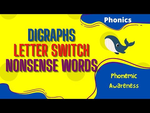 Digraphs with nonsense words: Phonics for Kids 🐳