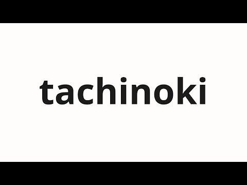 How to pronounce tachinoki | 立退 (Resignation in Japanese)