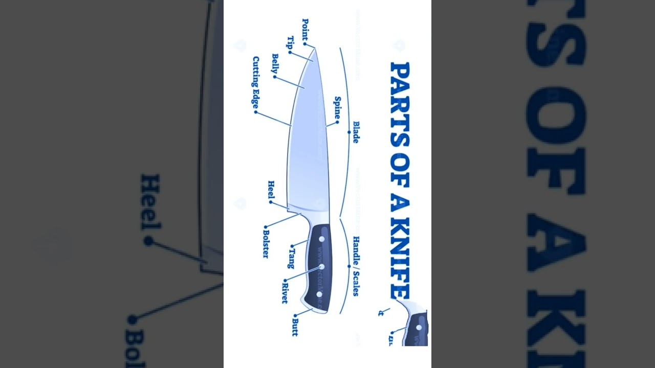 what are the parts of a kitchen knife || Chef knife parts name. @CookingWithChefAsok