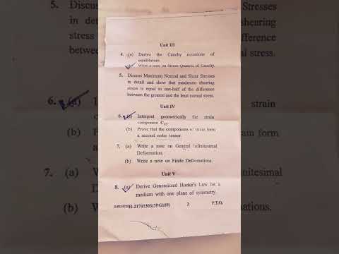 mechanics of solids- 1 ( 3rd sem )# mathematics (2023)# cblu univercity # (. question paper)