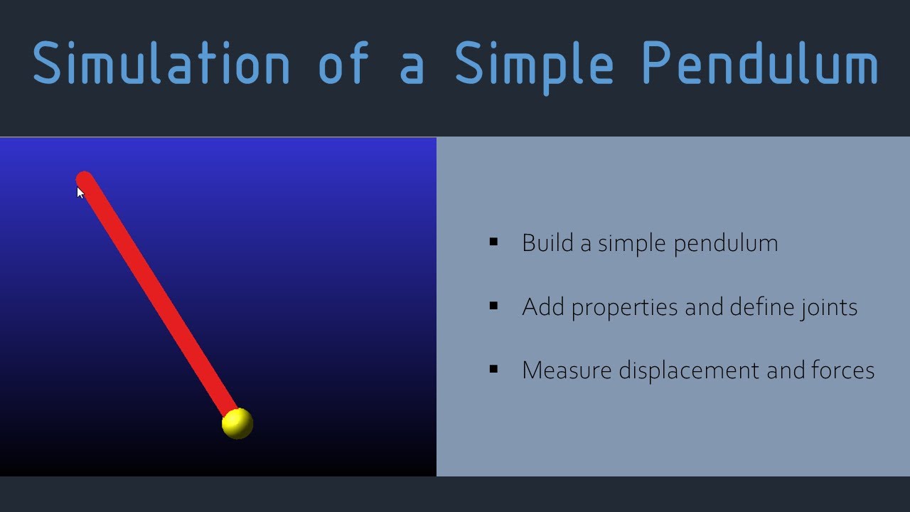 Adams Tutorial 4 | Simple Pendulum