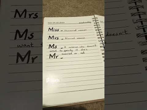 Difference between Miss Mrs Ms and Mr ⁉️