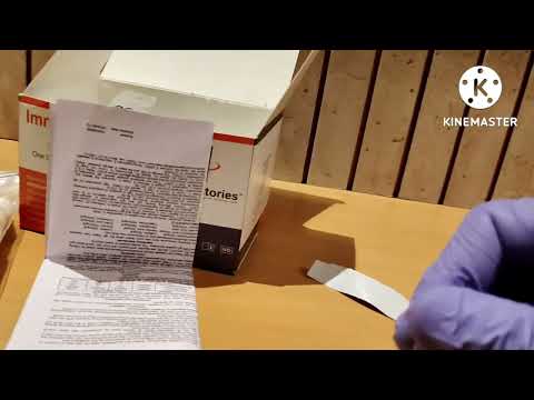Medifactories IgE Rapid Test Kit "one step rapid screening Device" testing procedure.