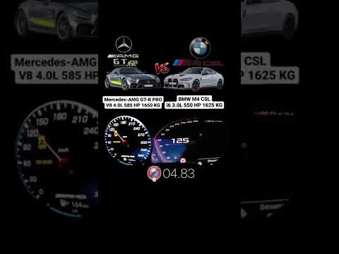 BMW M4 CSL vs Mercedes AMG GTR 63 PRO #acceleration #vmaxgermany