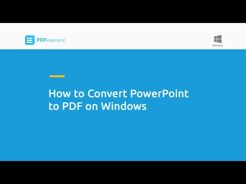How to Convert PowerPoint to PDF on Windows