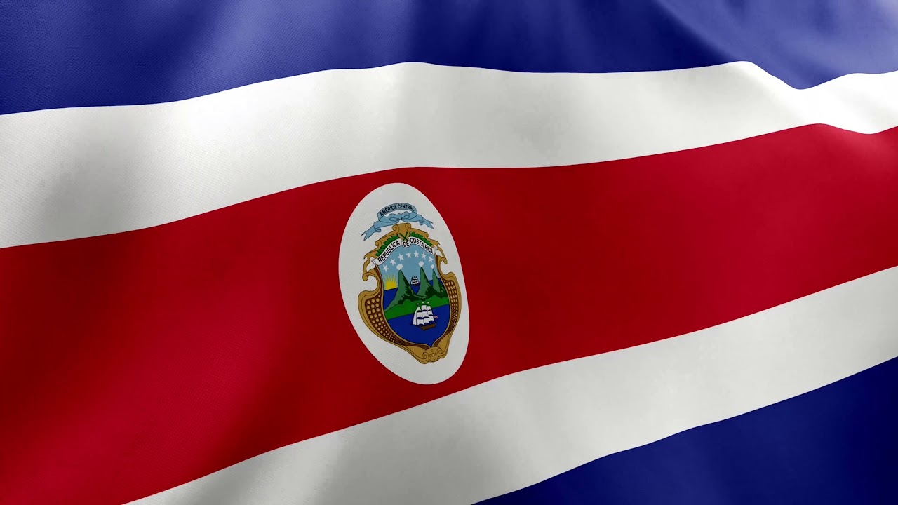 4K Costa Rica Flag, Bandera de costa Rica, Free Background Motion Graphics Video, Free Stock Footage
