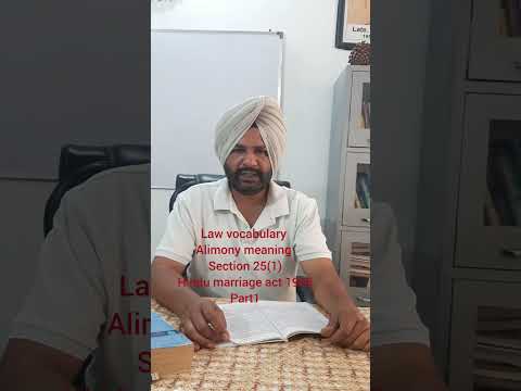 Alimony meaning section 25(1) hindu marriage act 1955
