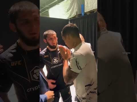 Charles oliveira meets Islam makhachev after the fight