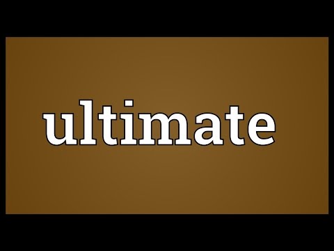 Ultimate Meaning