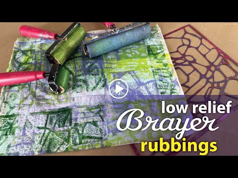 Low Relief Brayer Texture Rubbing for Collage Paper–Tutorial Tidbits