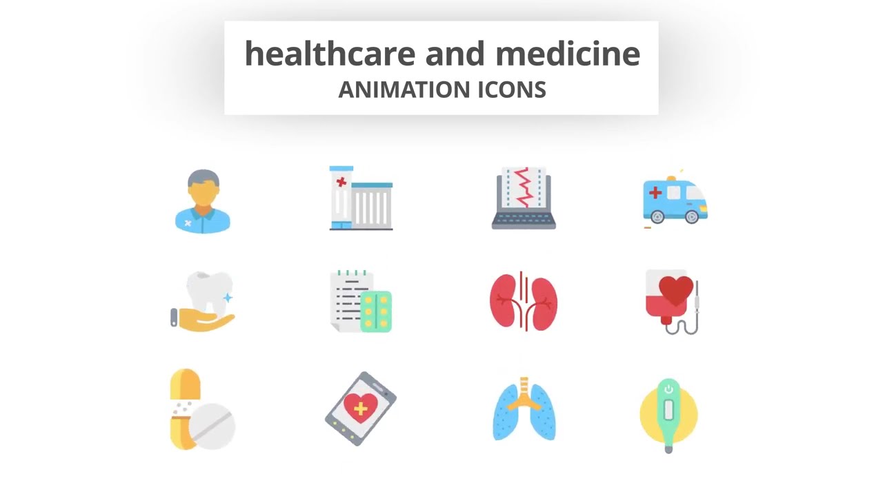 Animated Icons (Healthcare & Medicine) - Adobe After Effects