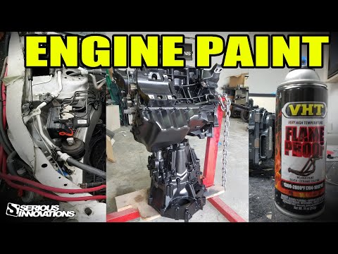 Painting Engine Using VHT Spray Cans | Becky Rebirth S2: Ep 10