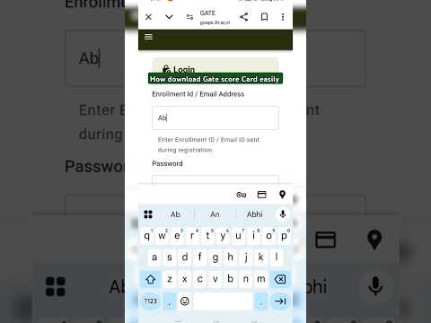 How to download the score card Gate 2025 easily #iitroorkee #iitian #gateexam
